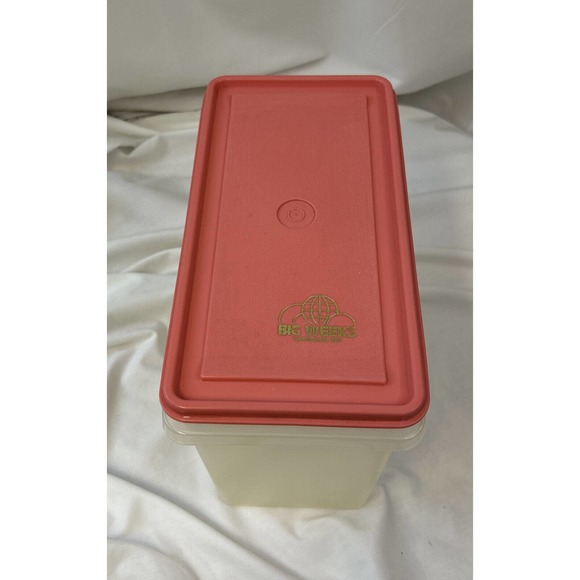 Tupperware | Kitchen | Vtg Tupperware Big Weeks 987 Coral Pink Promo ...